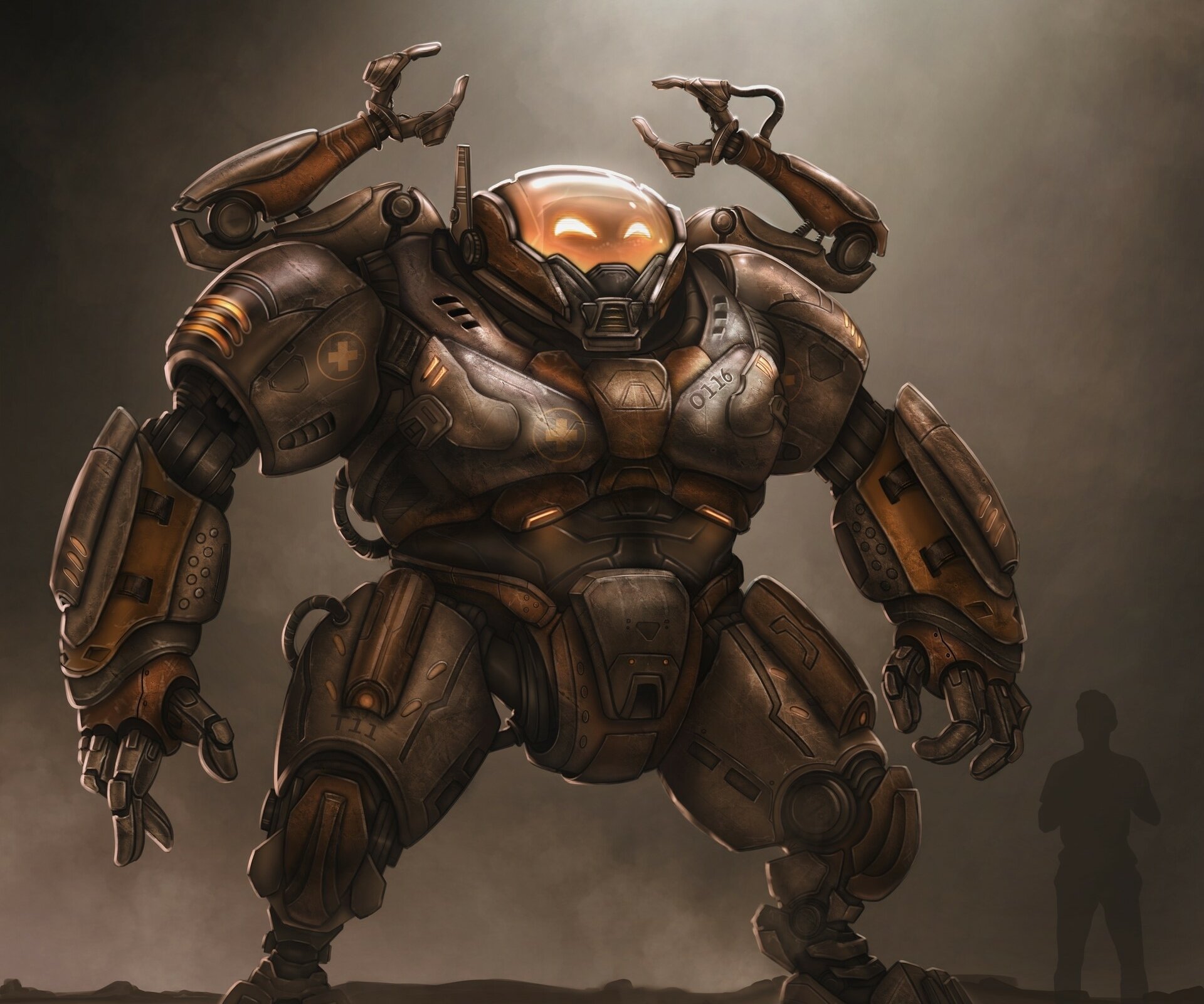 Download Sci Fi Mech HD Wallpaper by Collier Trcic