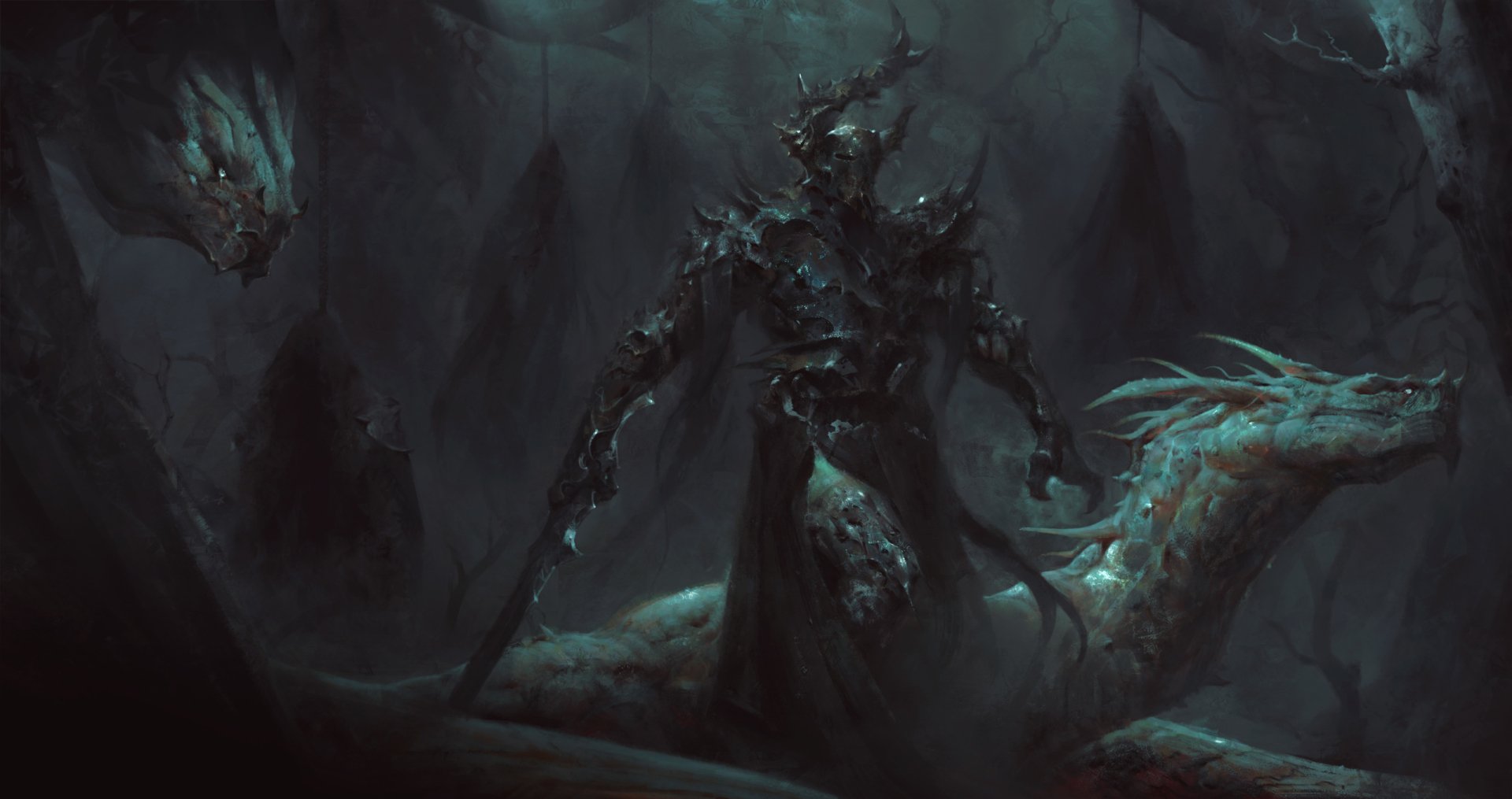 Download Dark Warrior HD Wallpaper by Vladimir Matyukhin