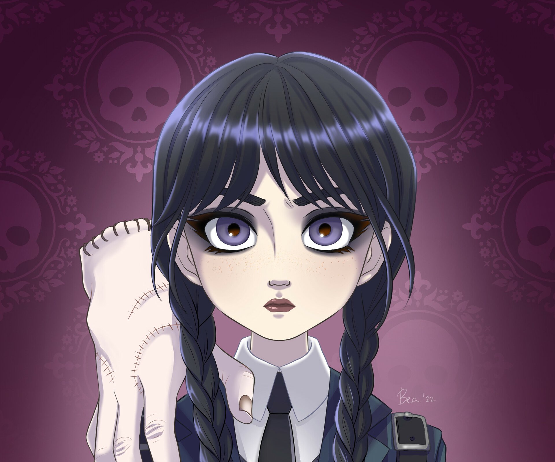Download Wednesday Addams TV Show Wednesday HD Wallpaper by Beatriz CM ...