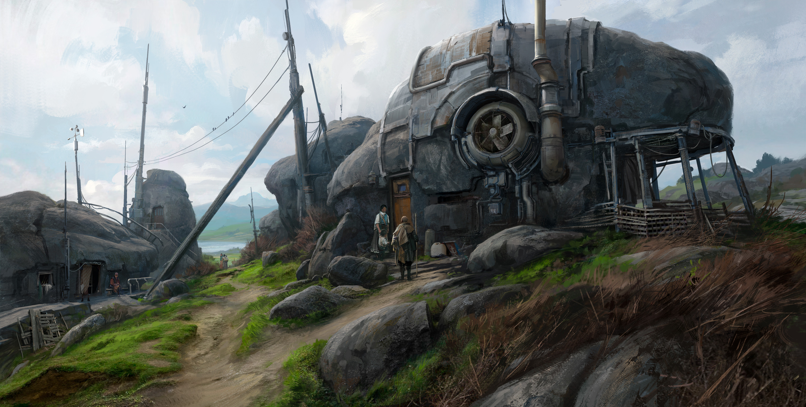 Download Fantasy House HD Wallpaper by Sergey Vasnev