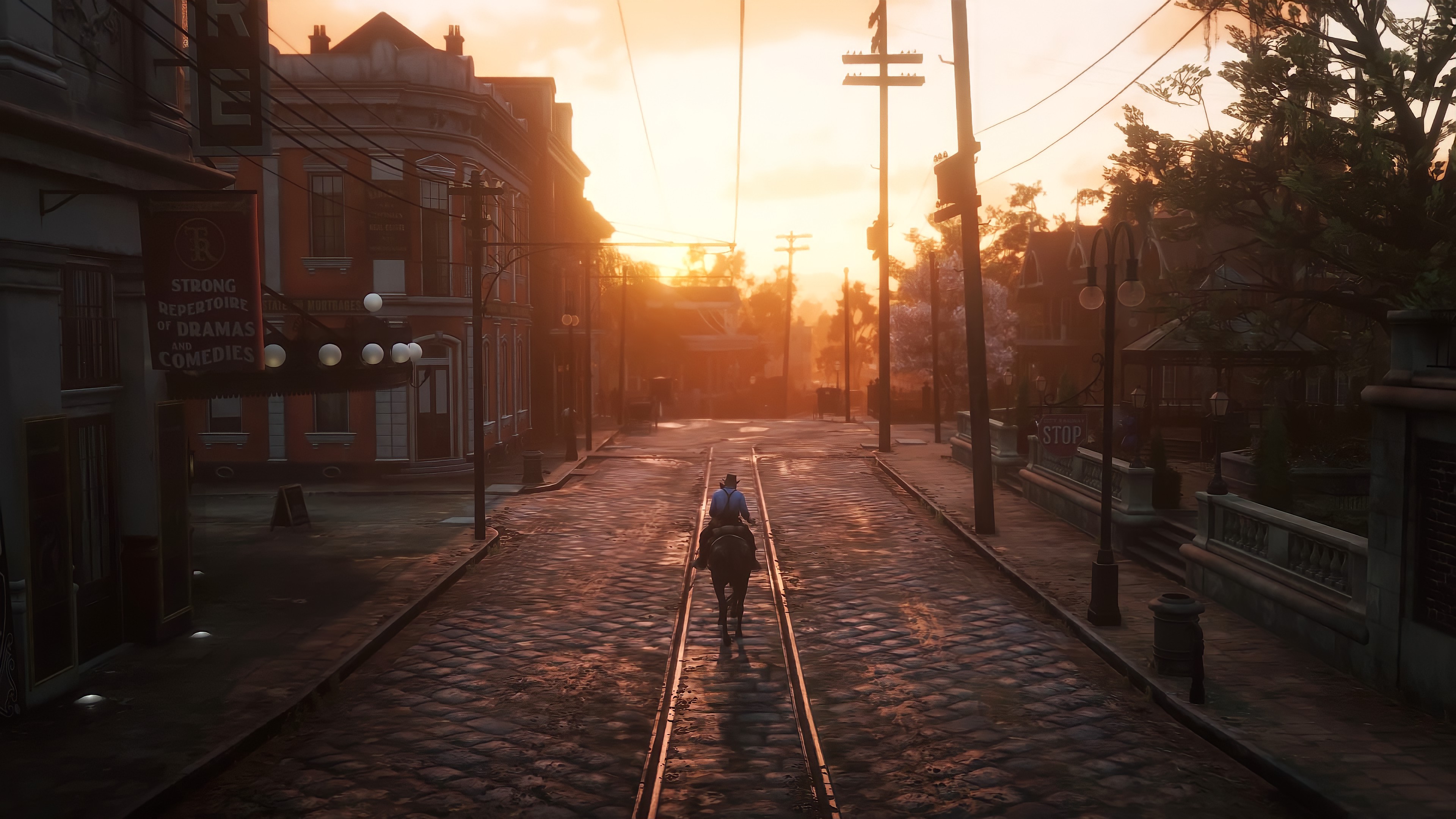 Red Dead Redemption 2 - Saint Denis sunset by Martillo