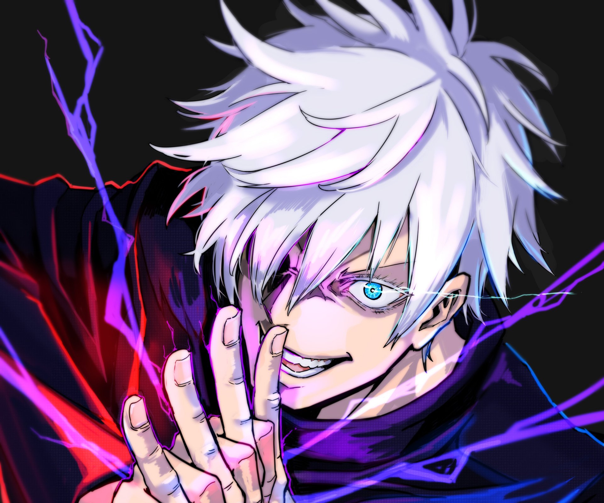 Satoru Gojo HD Wallpaper | Jujutsu Kaisen Anime Power Unleashed by TAKE N1i