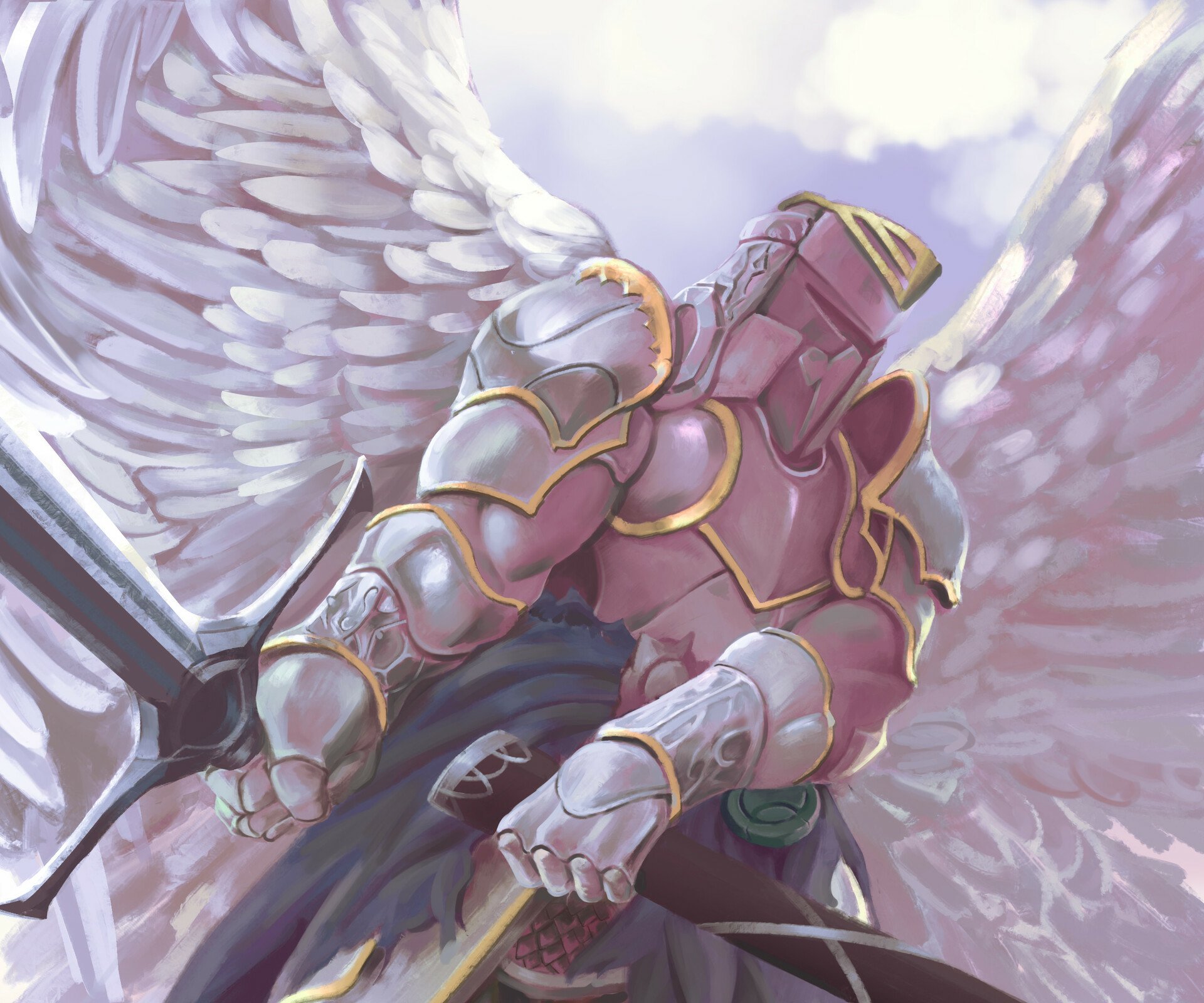 Download Knight Fantasy Angel Warrior HD Wallpaper by Hiep Tran