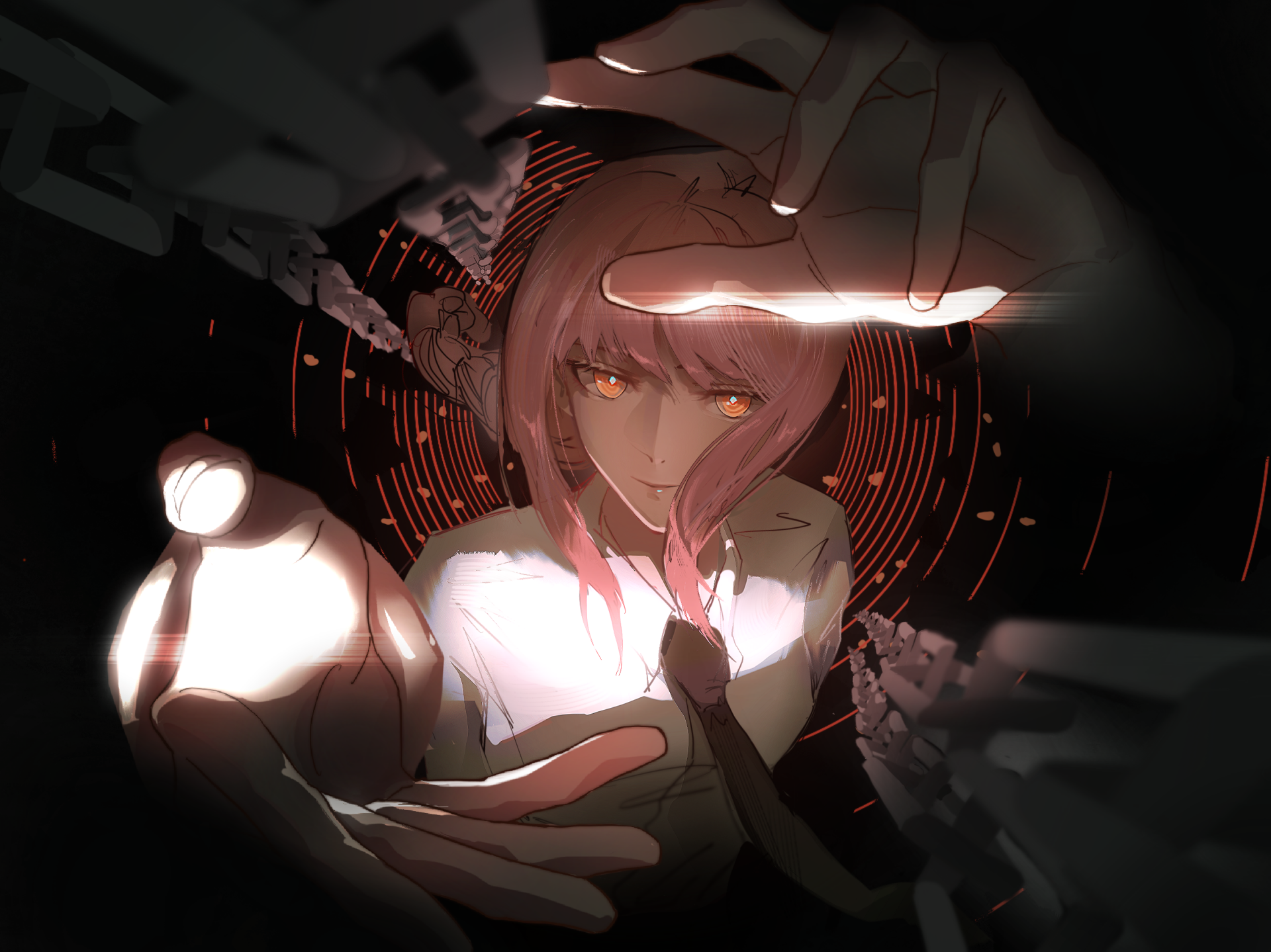 Makima’s Dark Gaze – Chainsaw Man HD Anime Wallpaper by Robinczr