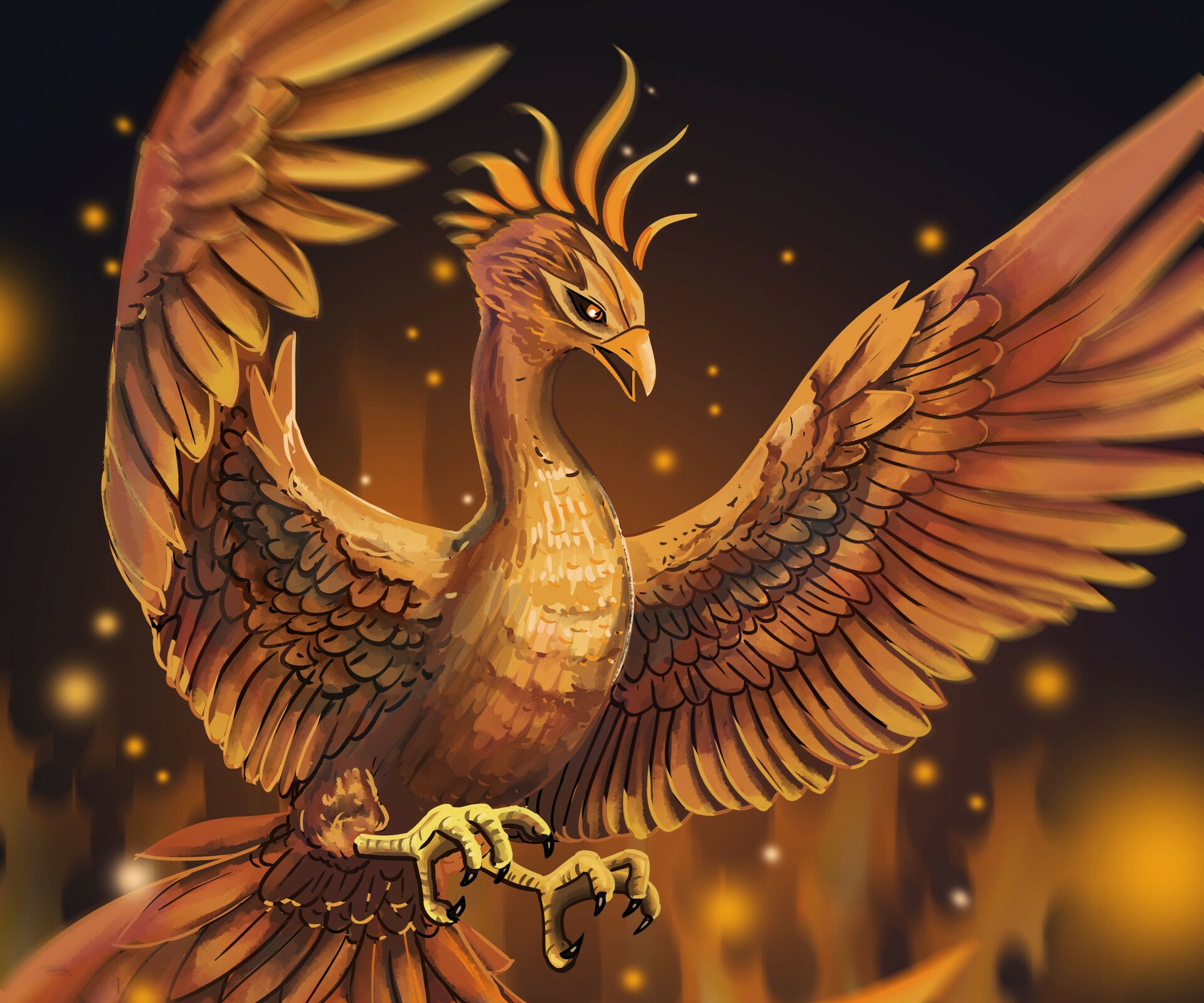Download Fantasy Phoenix HD Wallpaper by Anna Karpuleva