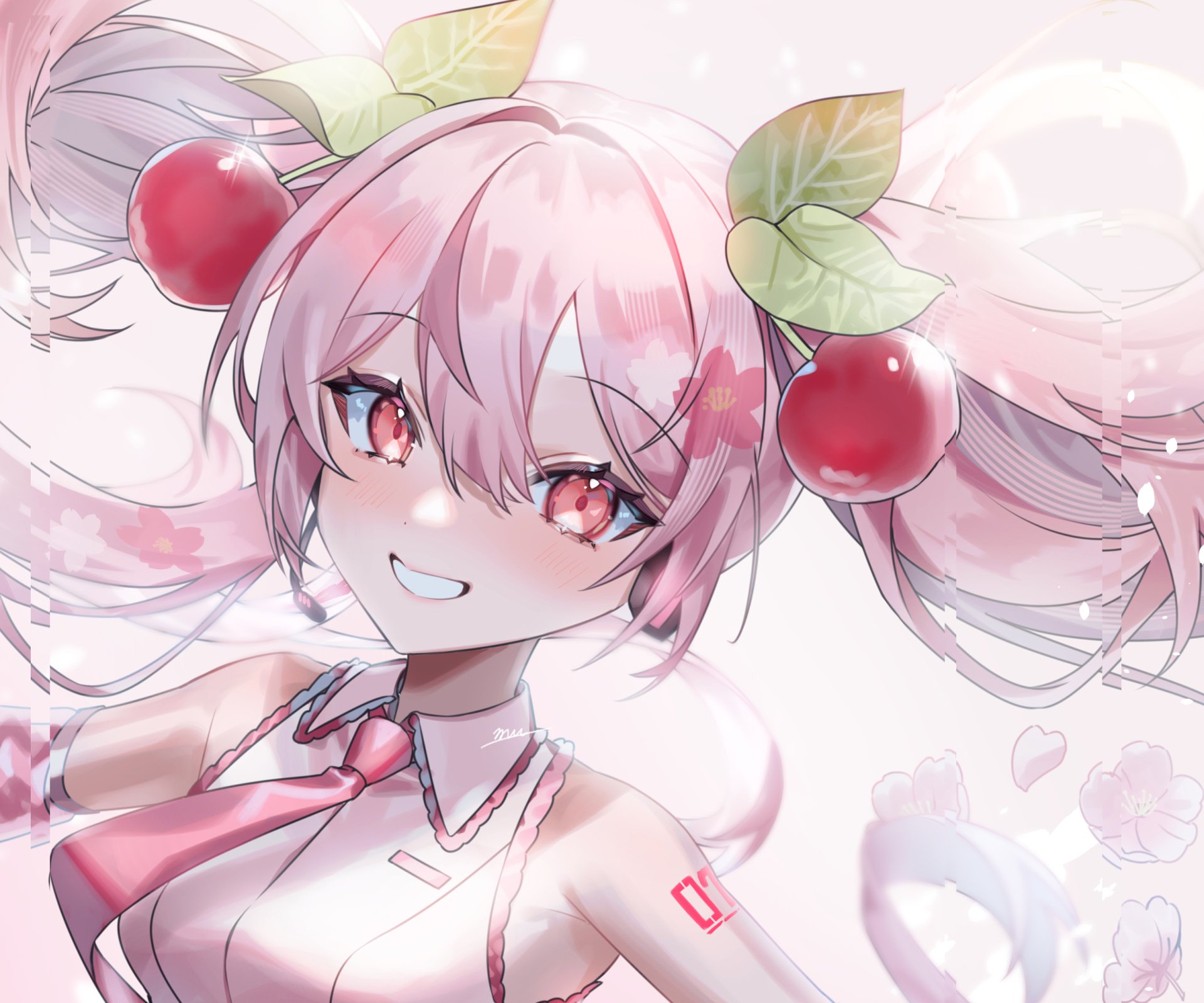 Hatsune Miku Cherry Blossom HD Anime Wallpaper - Vibrant Vocaloid Glow ...