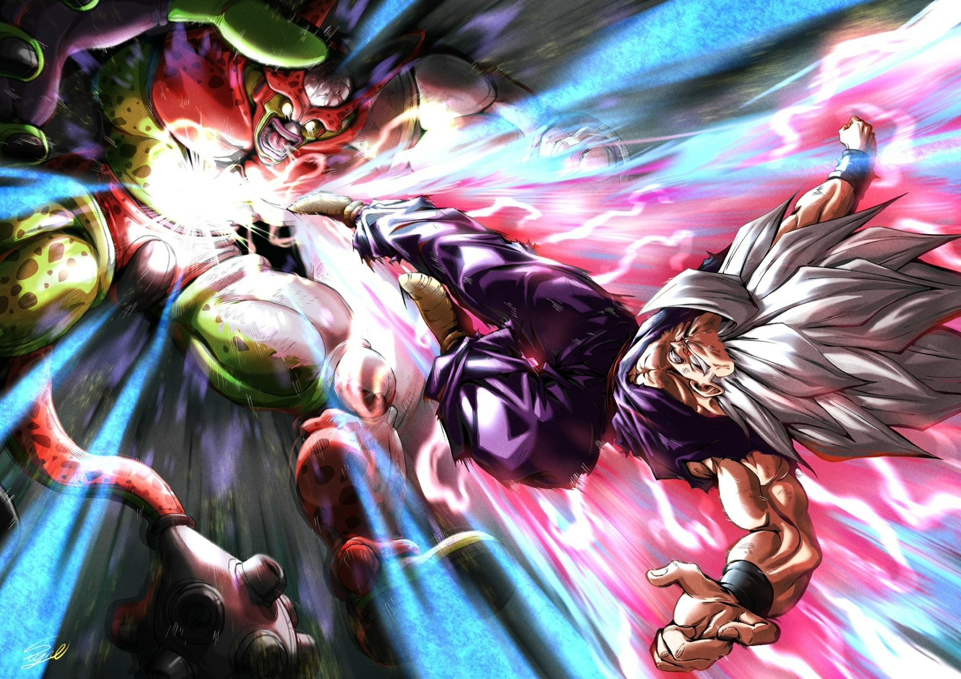 Gohan Beast vs Cell — Dragon Ball Super: Super Hero HD Wallpaper