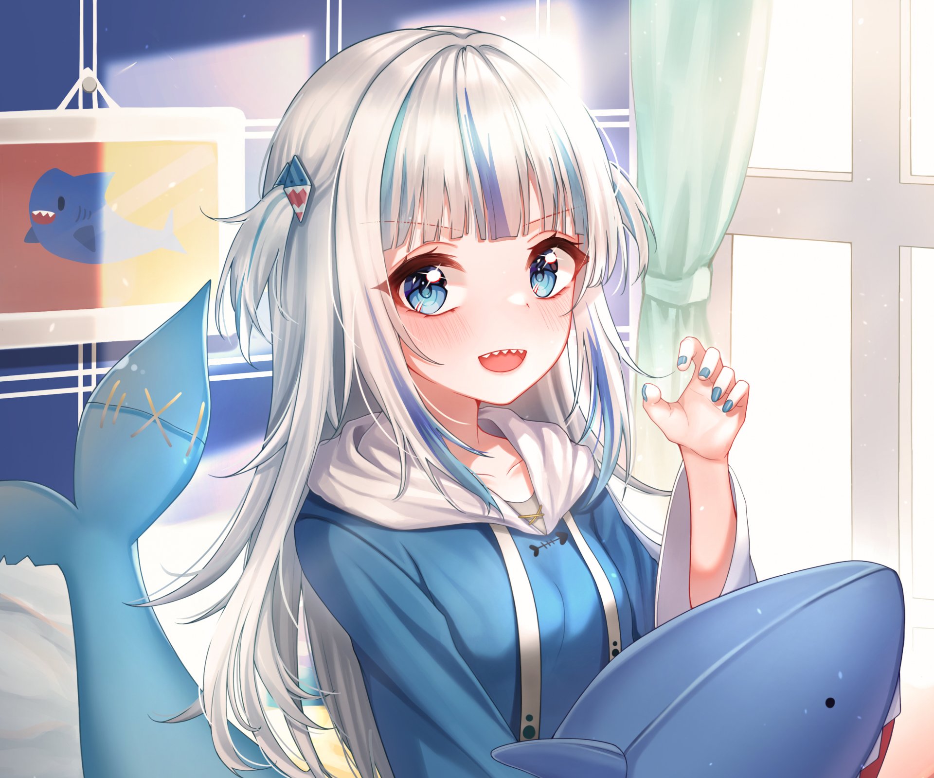 Gawr Gura HD Wallpaper – Hololive’s Virtual Shark Star in Anime Style ...