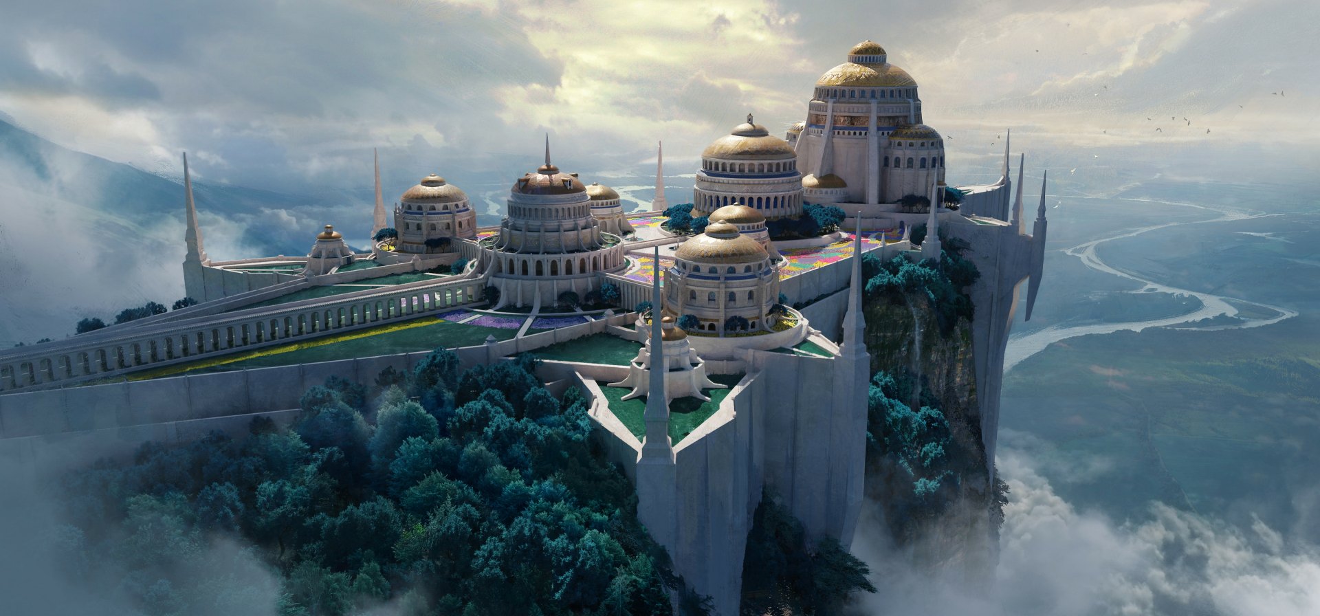 Download Fantasy Building HD Wallpaper by Quentin Mabille