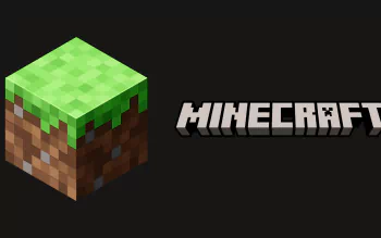 Minecraft Logo Wallpaper Black