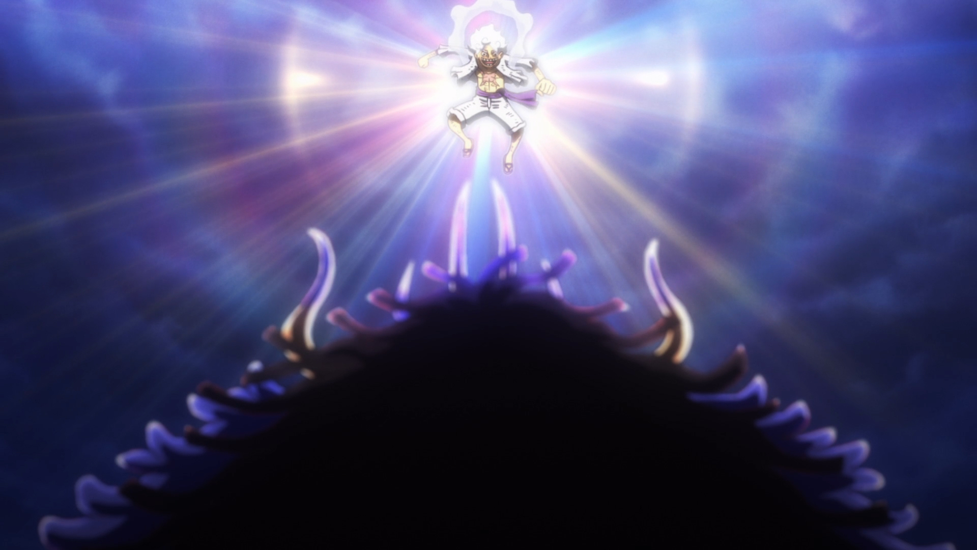 Epic Showdown: Luffy Gear 5 vs Kaido – One Piece HD Wallpaper