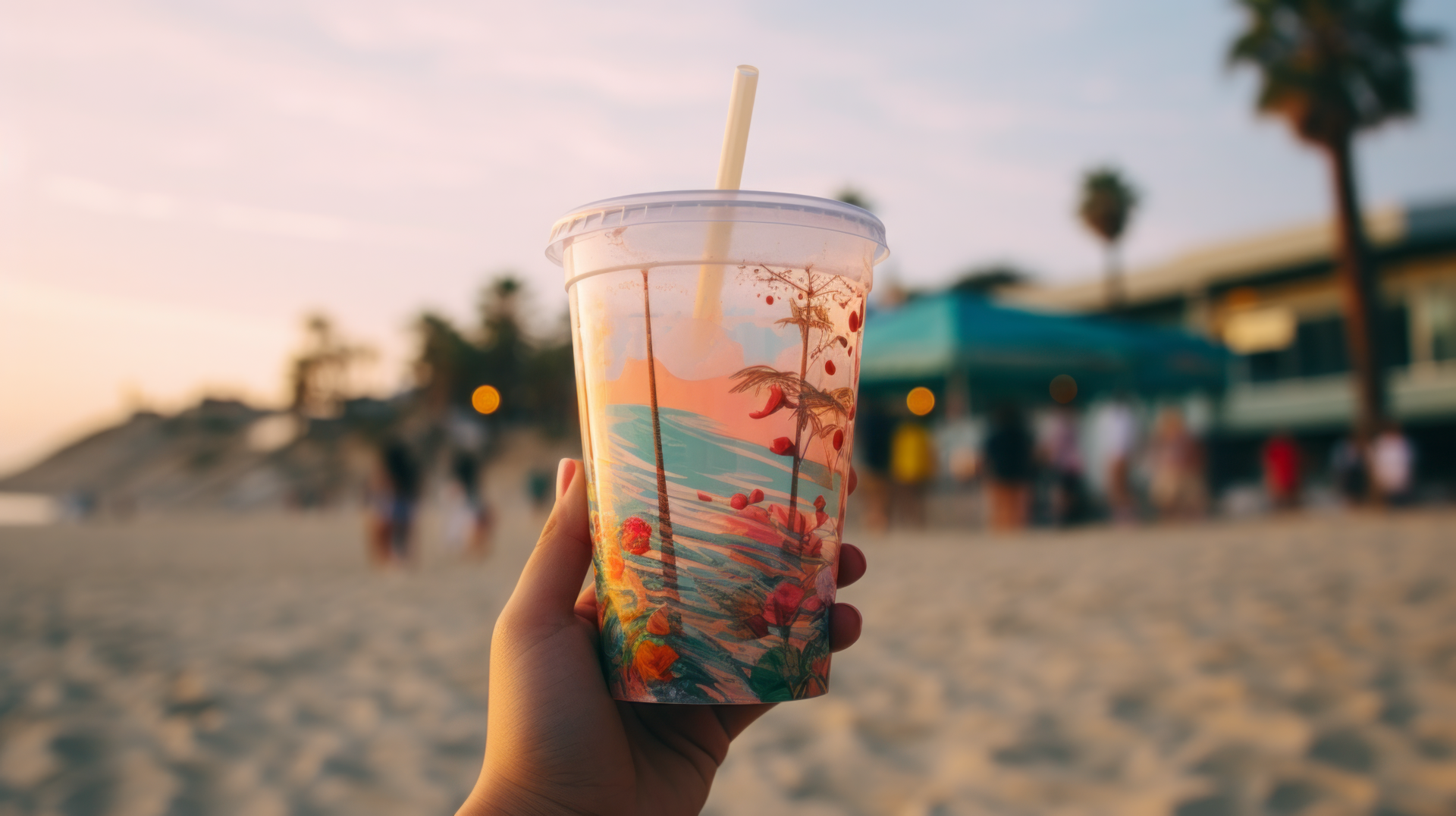 Sunset Beach Slurpee - HD Wallpaper