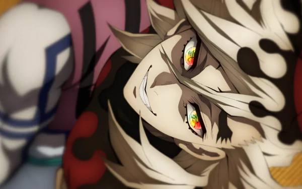 Doma 4K Ultra HD Wallpaper | Demon Slayer: Kimetsu no Yaiba Intense Close-Up by Aniverse Studios ...