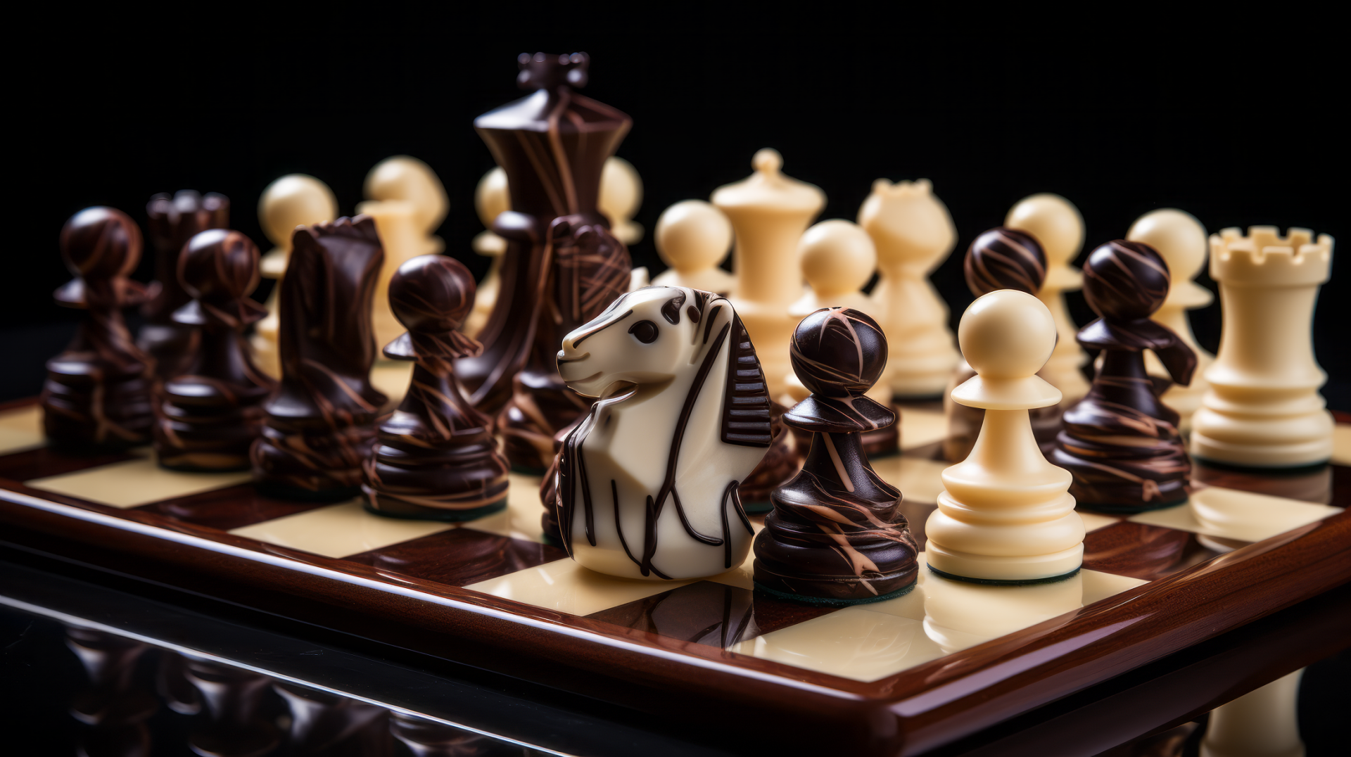 Chocolate Chess Pieces HD Wallpaper - AI Artistry by Laxmonaut ...