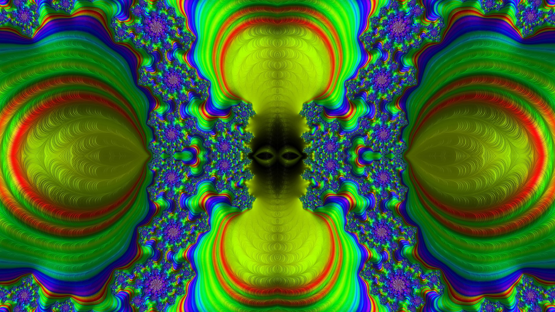 Trippy Psychedelic Fractal Wallpaper by Dr-Pen