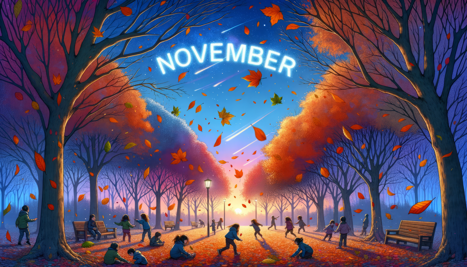 November Autumn Evening HD Wallpaper by robokoboto