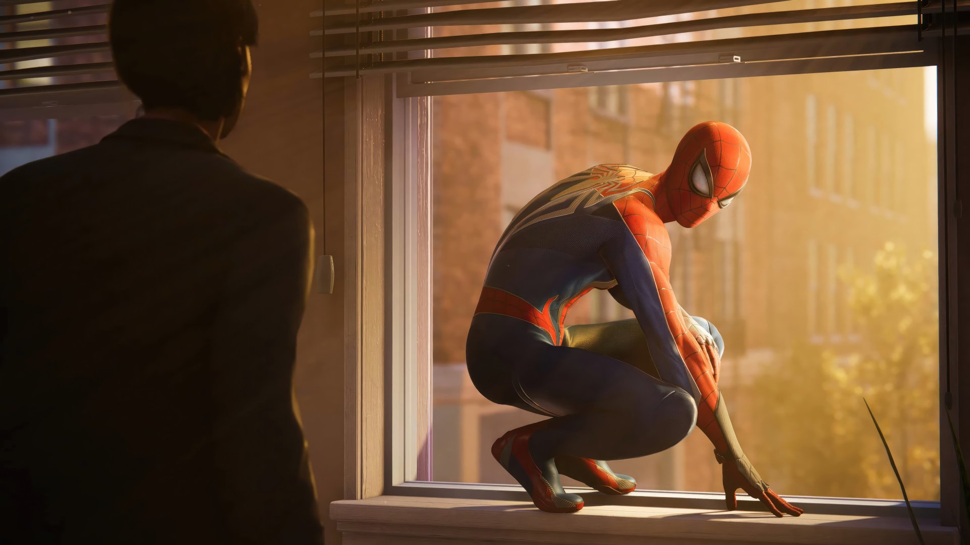 Marvel's Spider-Man 2 HD Wallpaper - Stealthy Hero on the Ledge