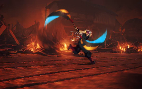 Demon Slayer HD Wallpaper: Tengen Uzui vs Gyutaro Epic Battle Scene