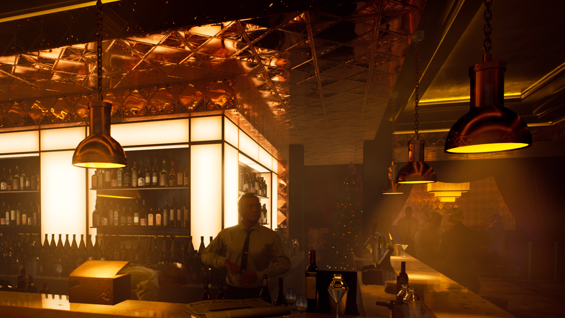 Vampire: The Masquerade - Bloodlines 2 HD Wallpaper - Atmospheric Bar Scene