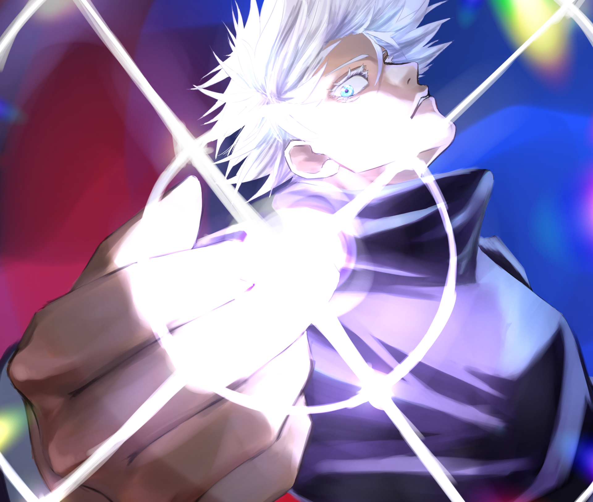 Satoru Gojo HD Wallpaper – Jujutsu Kaisen Anime Power Unleashed by すっと