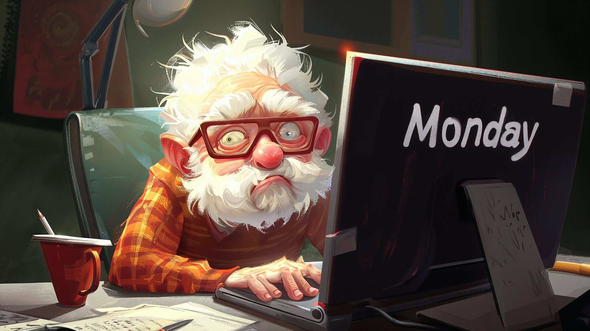 Monday Motivation Cartoon Wallpaper HD by Phaethon