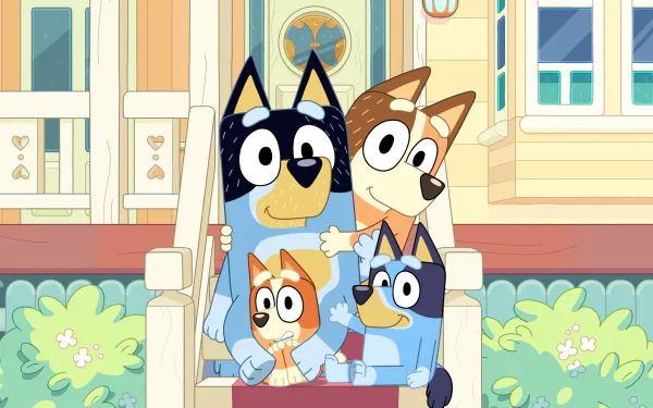 Bluey Animated Series HD Desktop Wallpaper