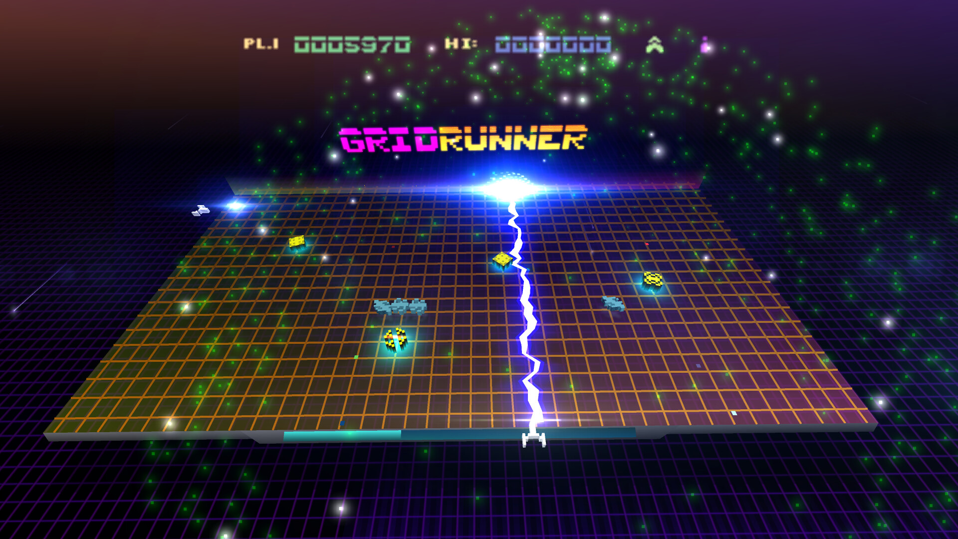 Gridrunner Llamasoft Game HD Wallpaper - Vibrant Arcade Experience