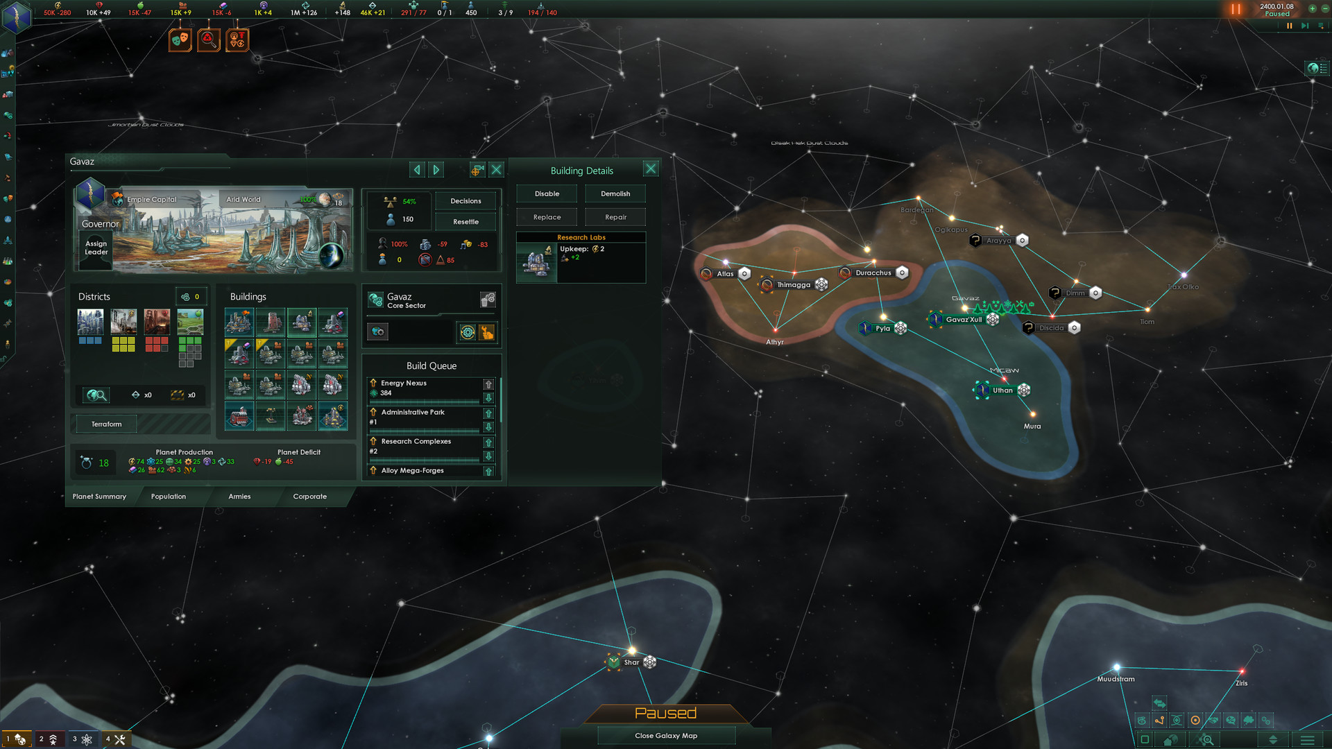 Stellaris Game Interface HD Wallpaper