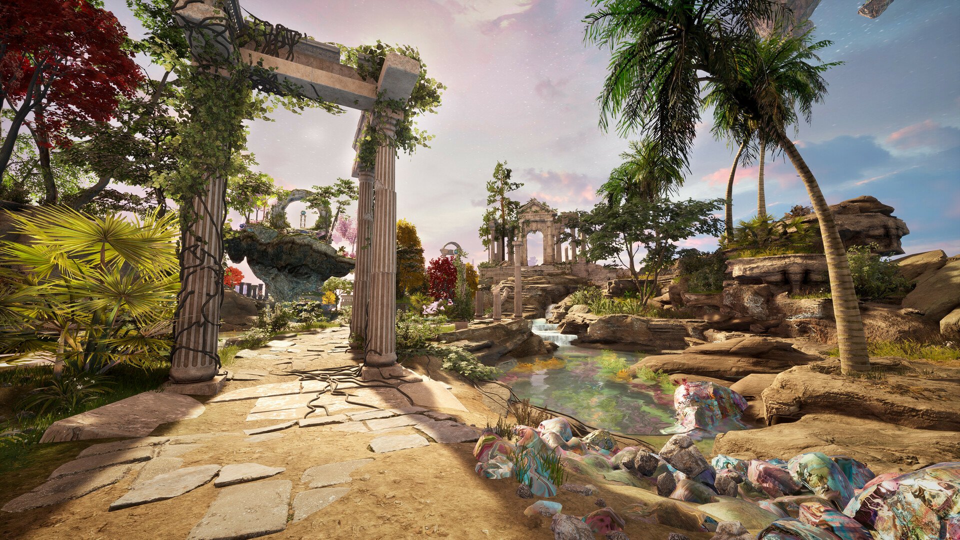 Enchanting Islands of Insight Game Scenery HD Wallpaper