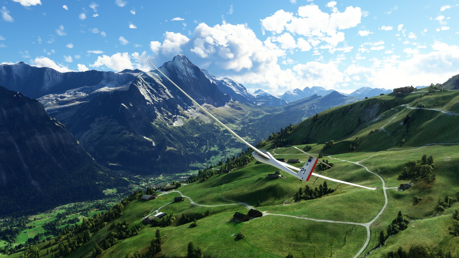 Microsoft Flight Simulator Scenic Mountain Flight HD Wallpaper