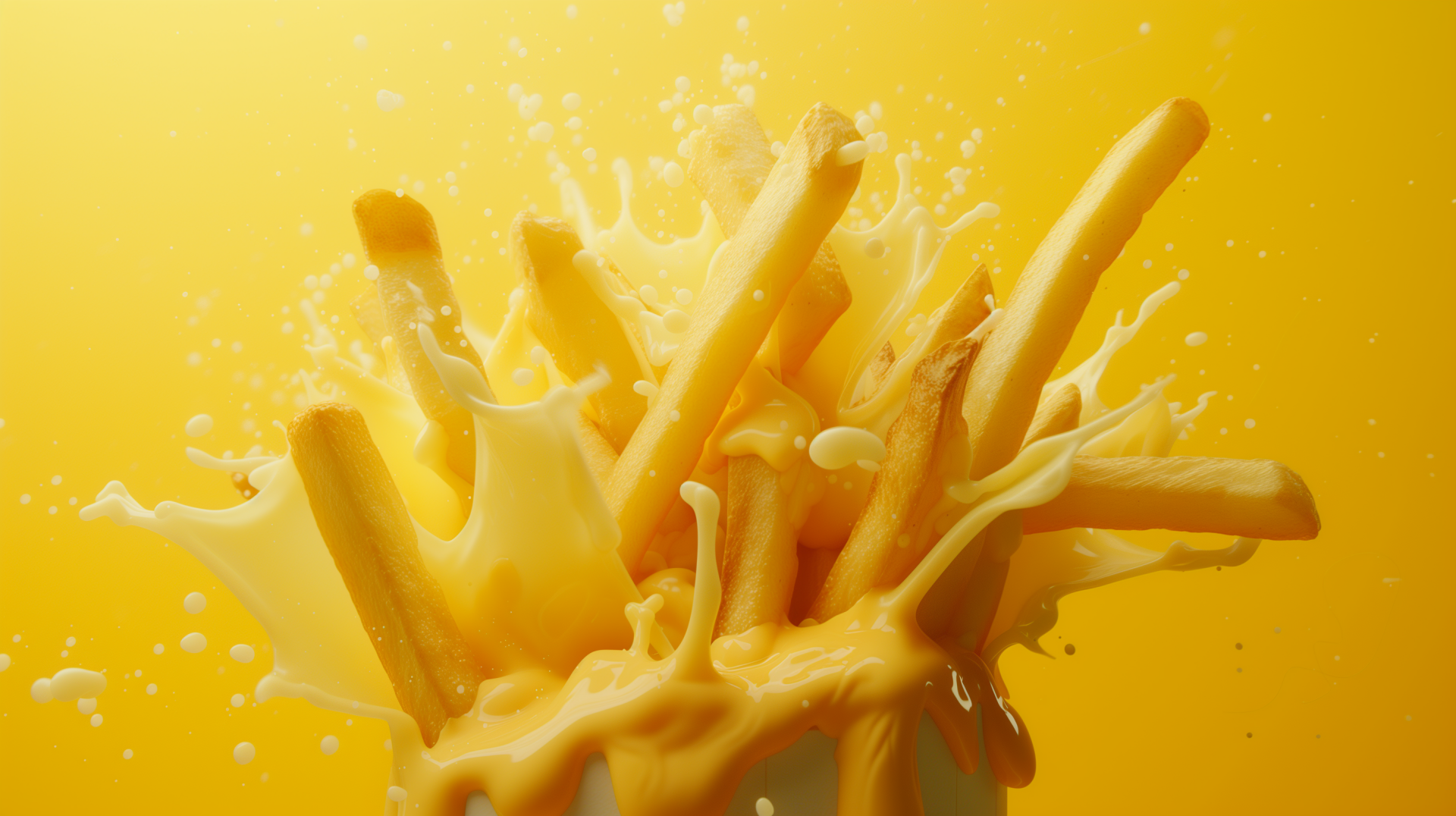 Crispy French Fries Splash HD Wallpaper by robokoboto