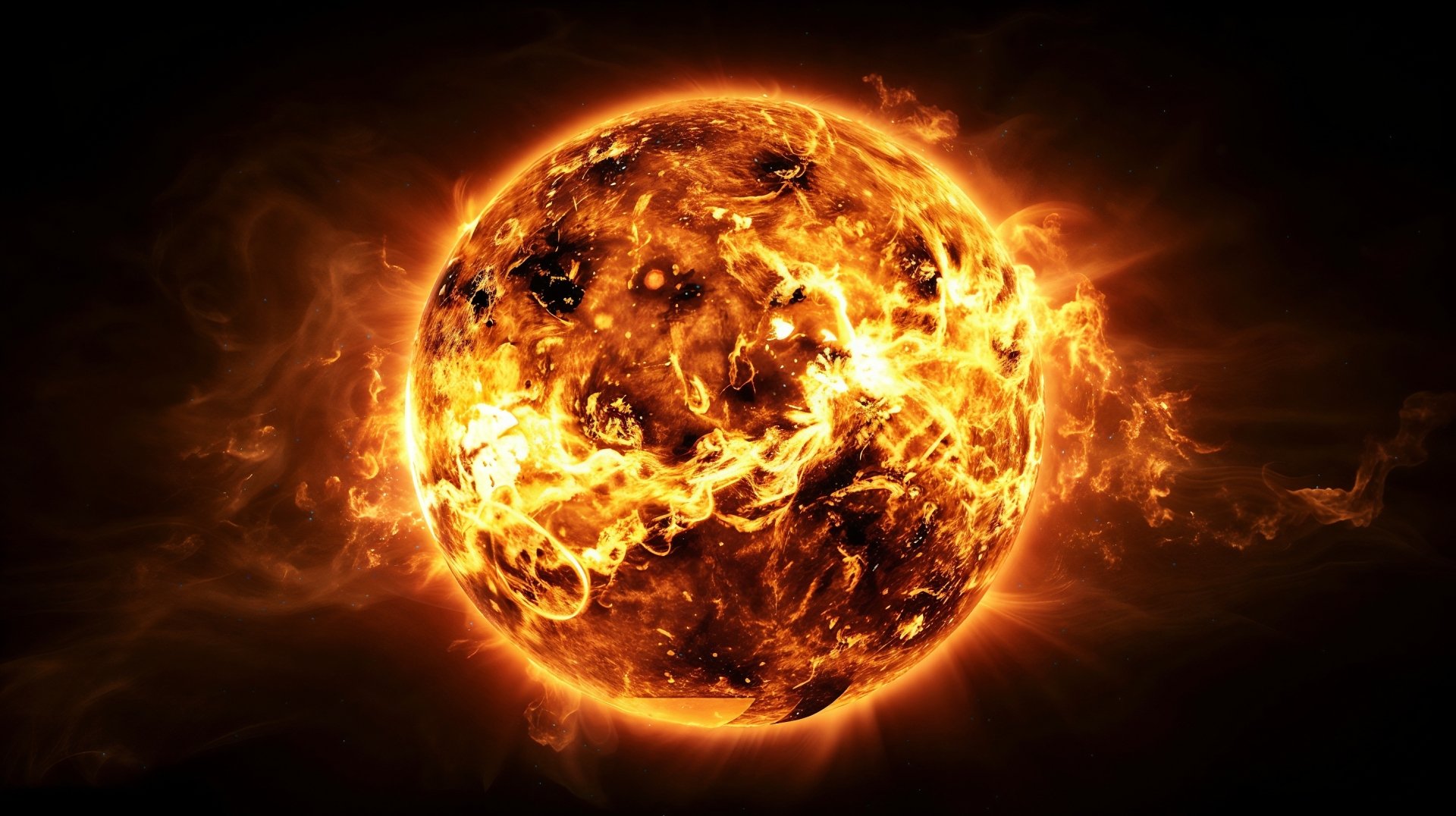 HD Solar Majesty: NASA Sun Wallpaper by BlueTechWizard