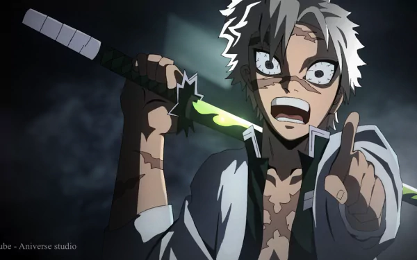 Sanemi Shinazugawa in 4K Ultra HD | Demon Slayer Anime Wallpaper