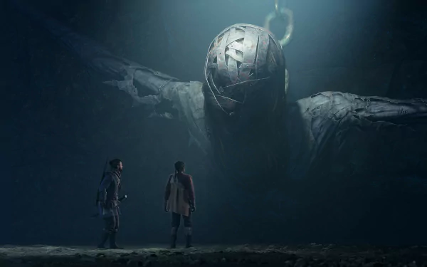 Banishers: Ghosts of New Eden HD Wallpaper – Hero vs Specter Showdown