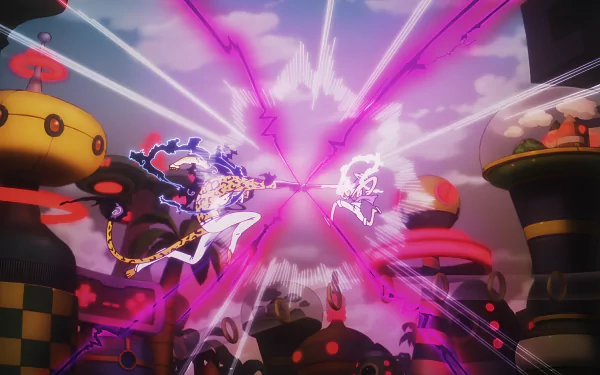 4K Ultra HD One Piece Showdown: Luffy Gear 5 vs Rob Lucci Epic Clash