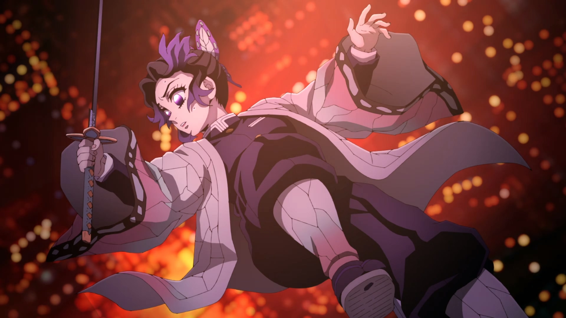 Shinobu Kochou’s Fierce Elegance | Demon Slayer HD Wallpaper