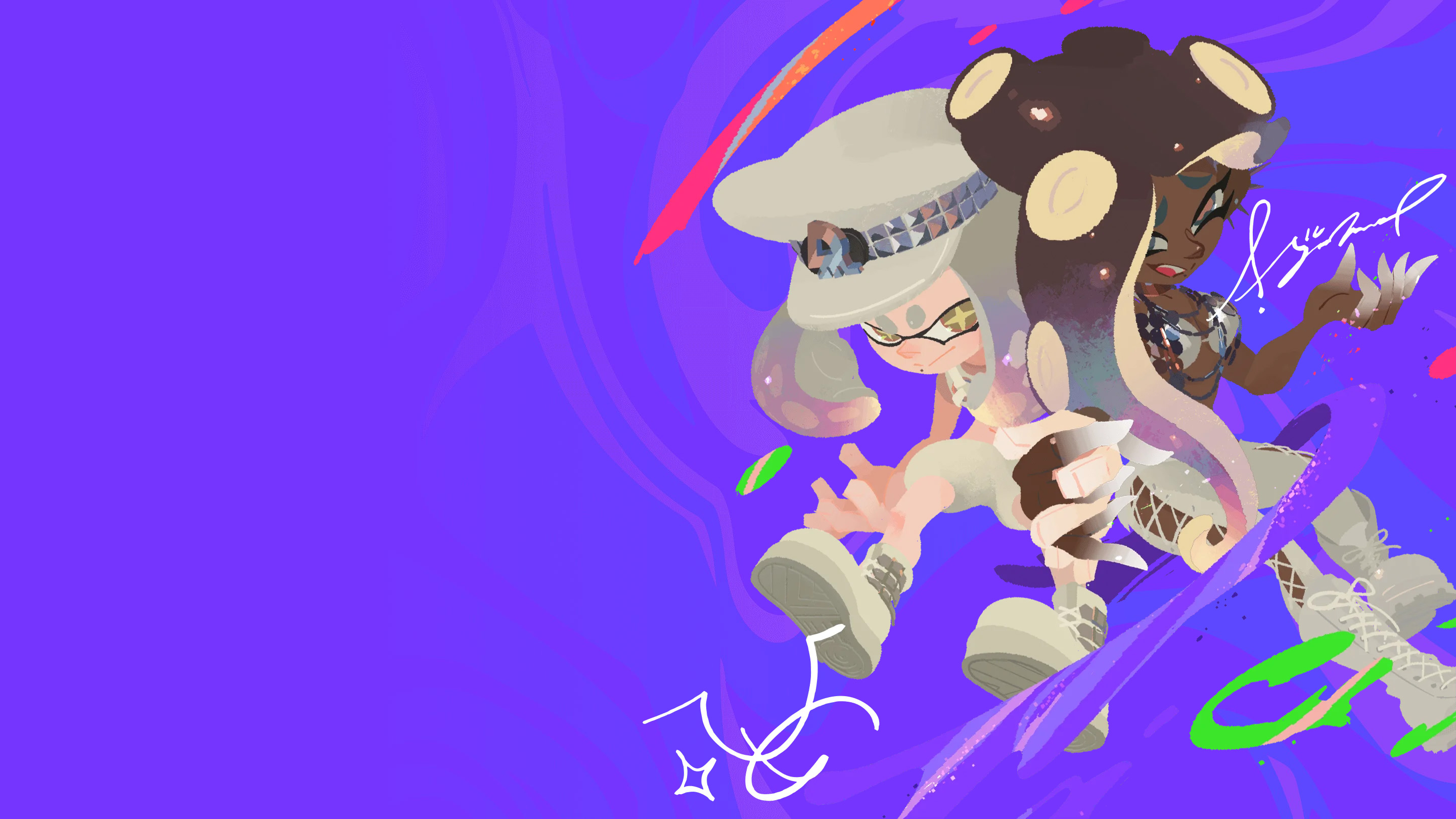 Splatoon HD Splash: Vibrant Ink Action Wallpaper
