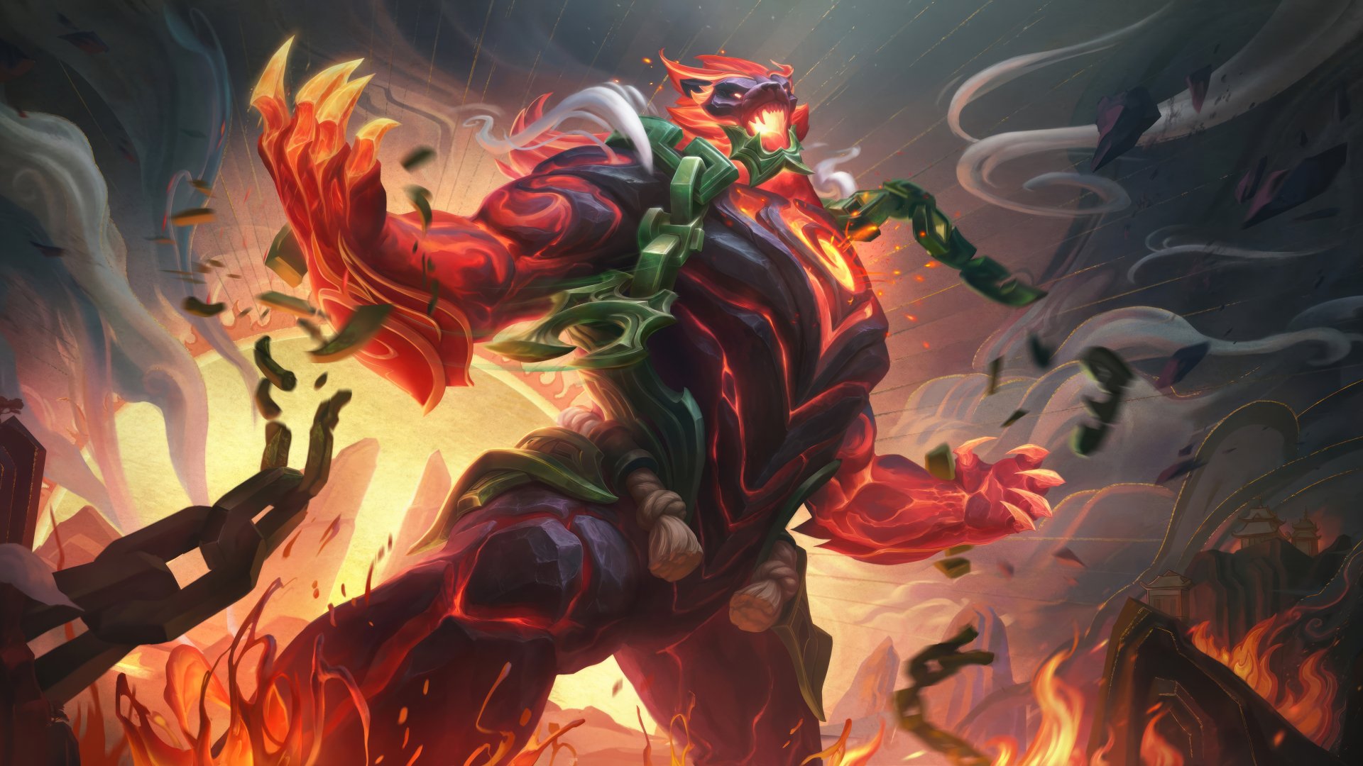 Epic 8K Ultra HD Wallpaper of Volibear from League of Legends