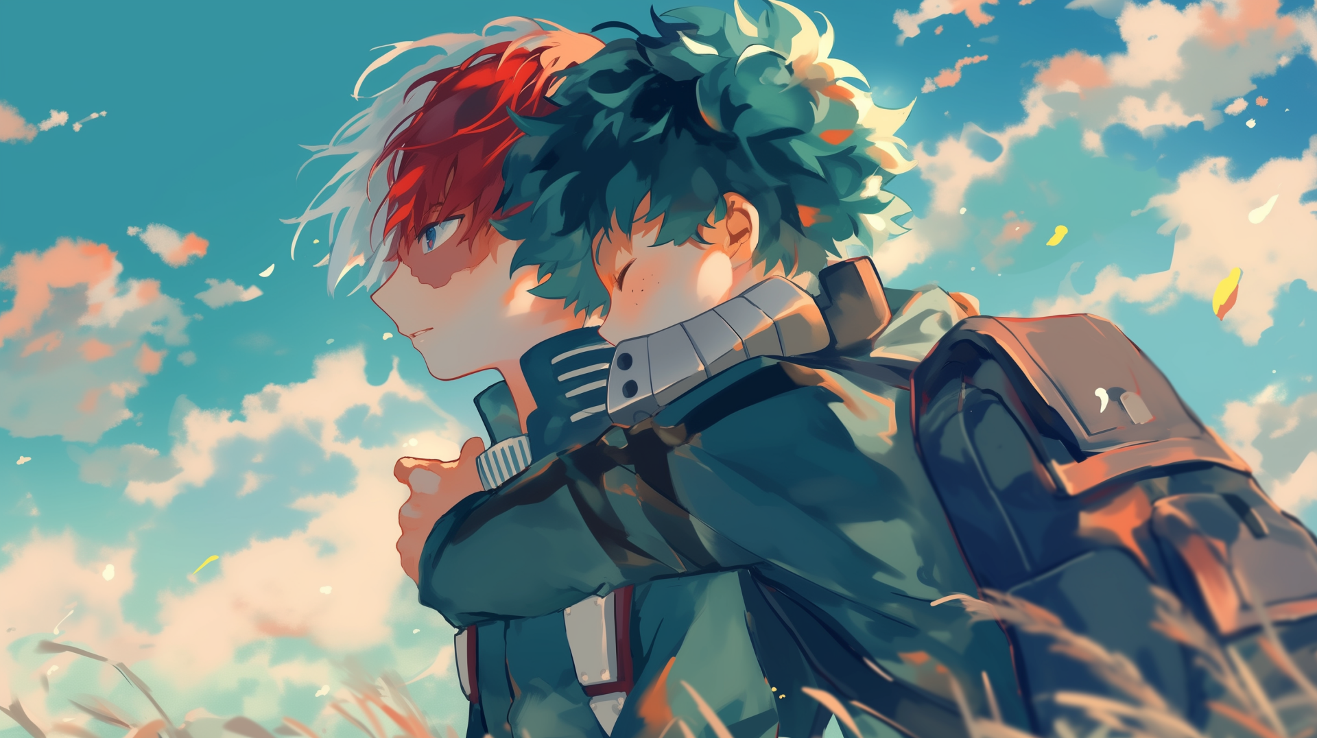 Izuku and Shoto HD Wallpaper | My Hero Academia by patrika