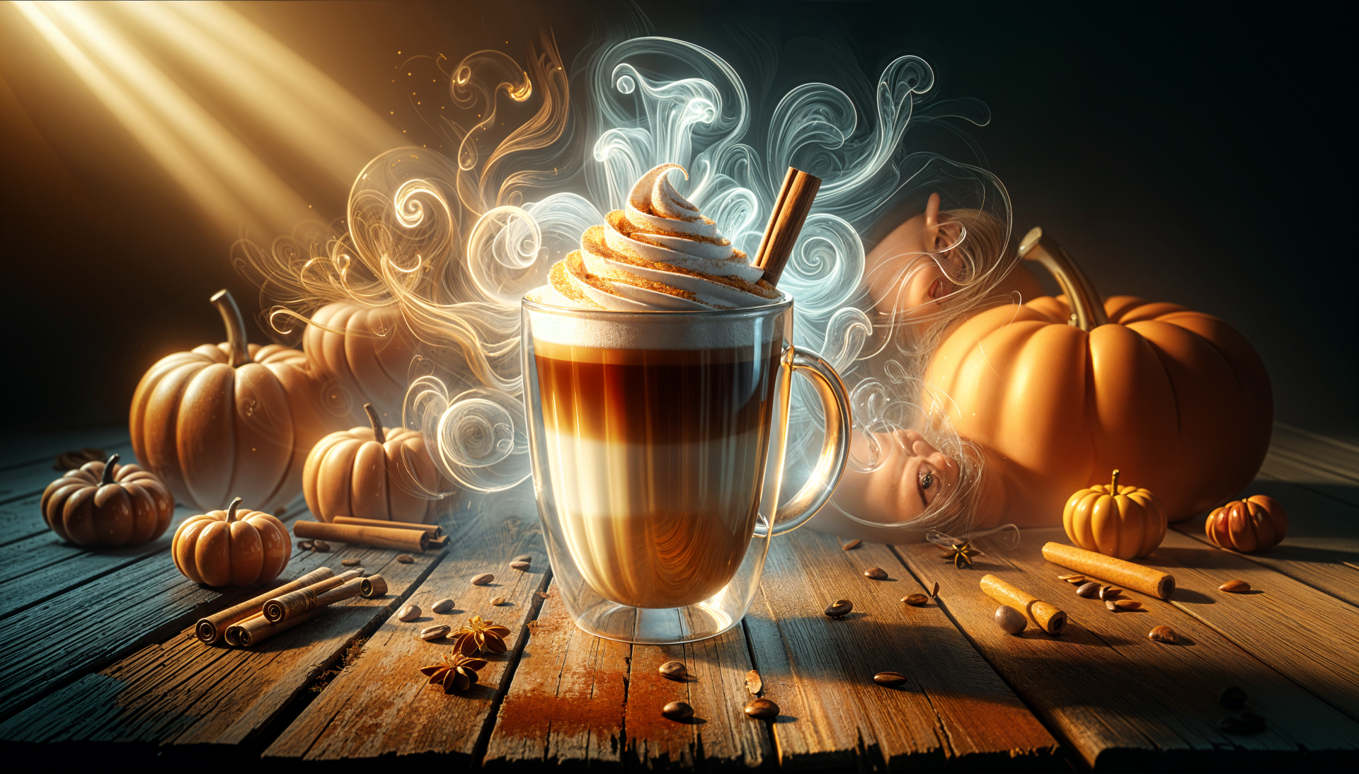 Pumpkin Spice Latte 4K Ultra HD Wallpaper by QuantumCurator