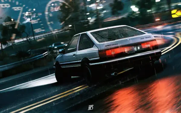 Initial D HD Wallpaper: Epic Anime Racing Action