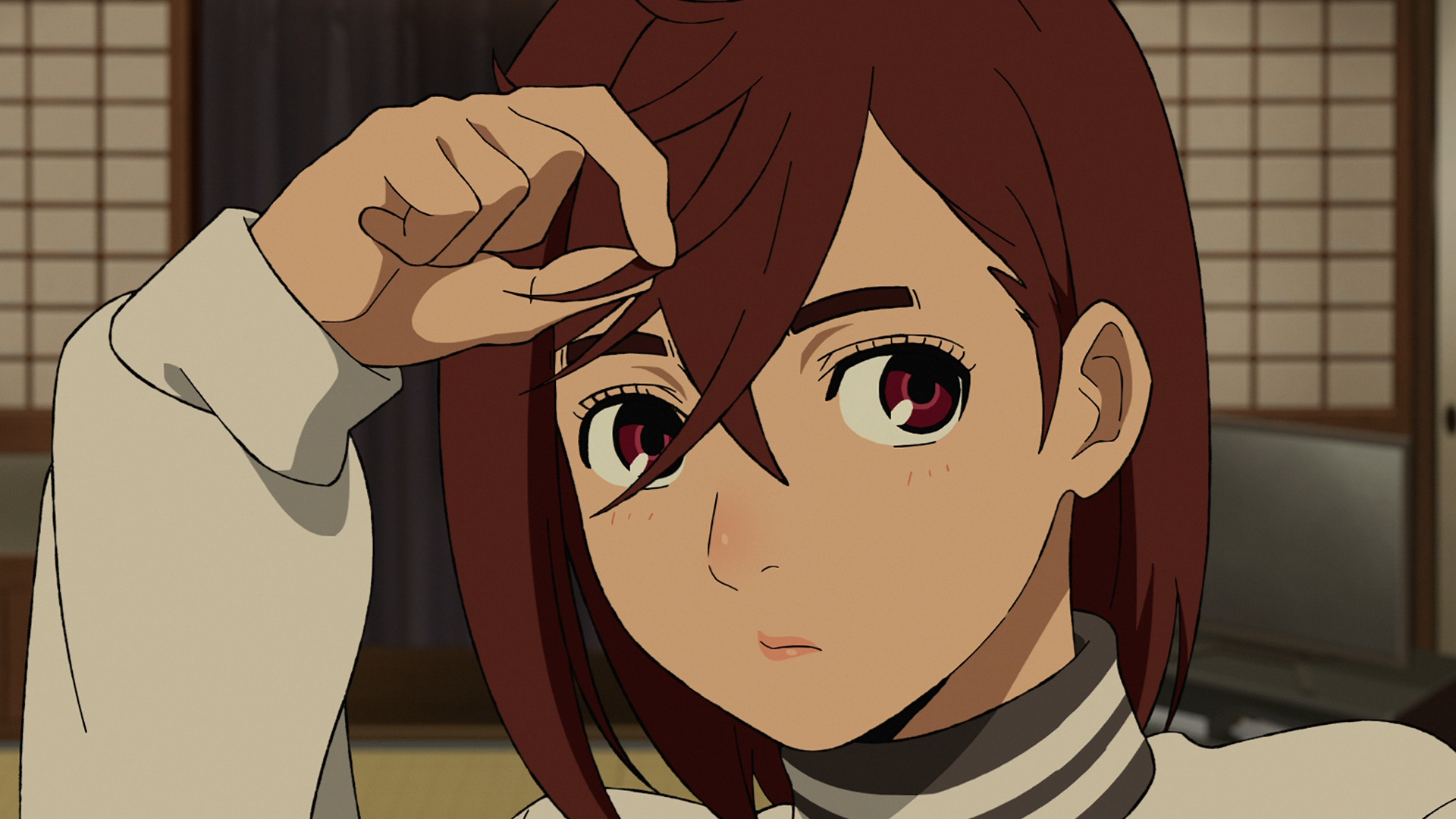 HD Anime Wallpaper: Momo Ayase from Dandadan in Focus