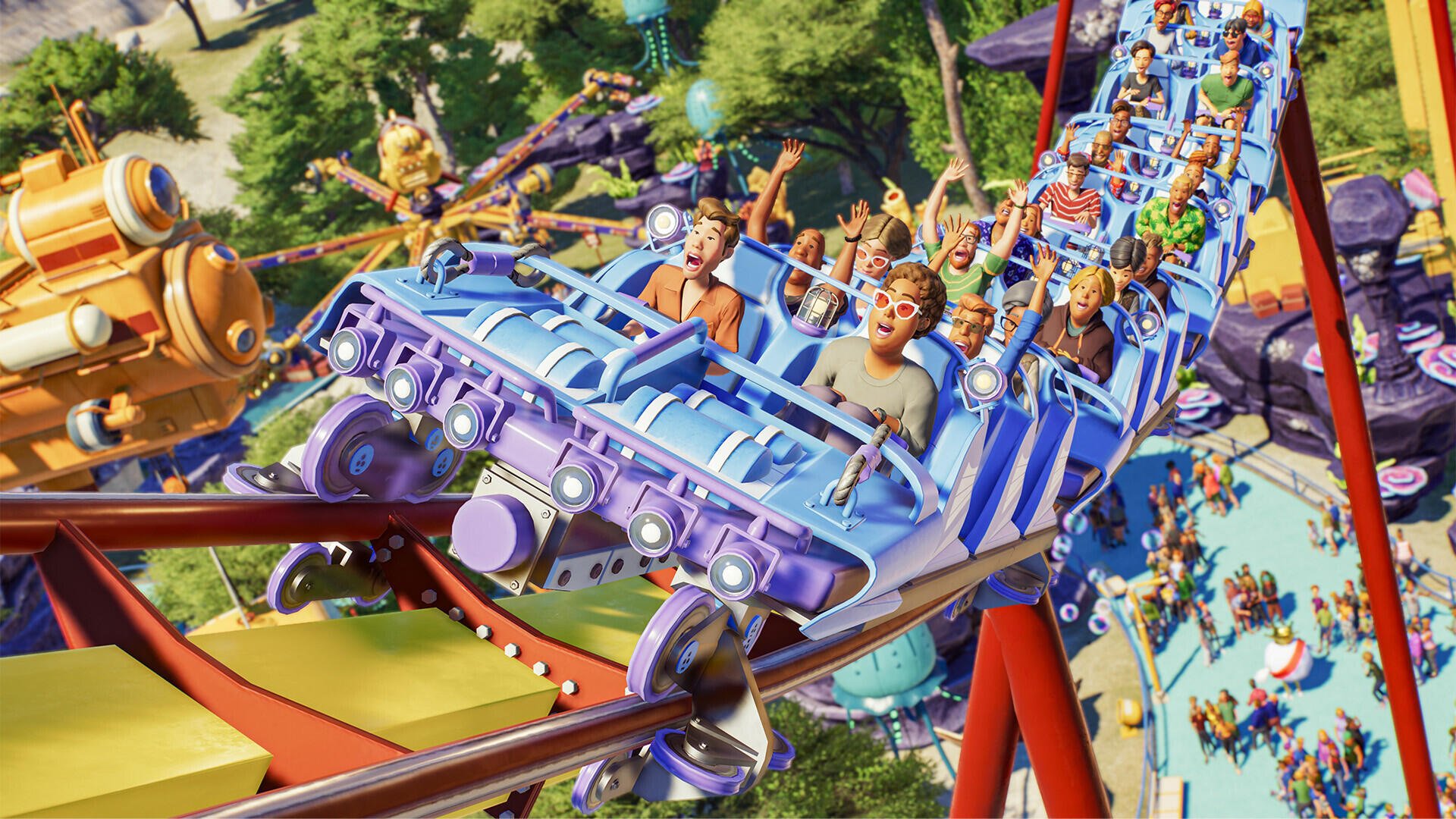 Exciting Roller Coaster Adventures in Planet Coaster 2 - HD Wallpaper