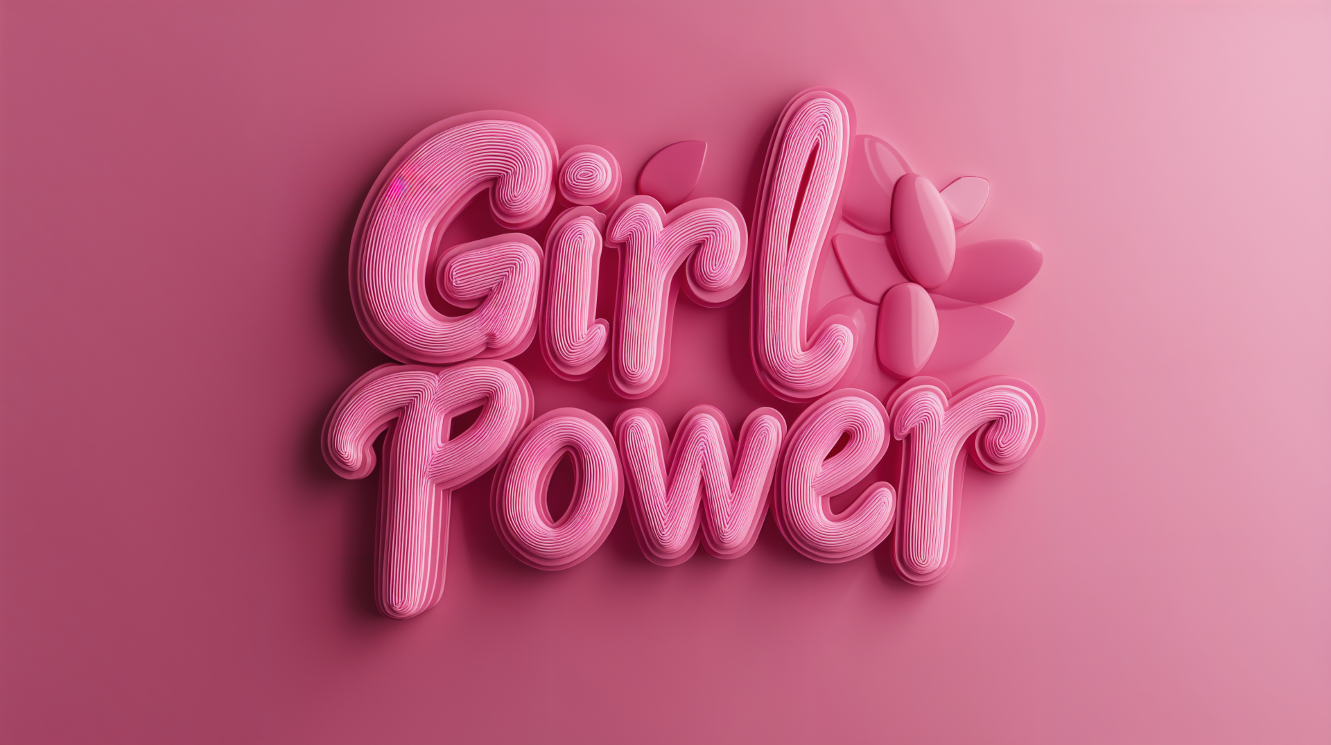 Empowerment in Pink: 4K Ultra HD Girl Power Wallpaper by robokoboto