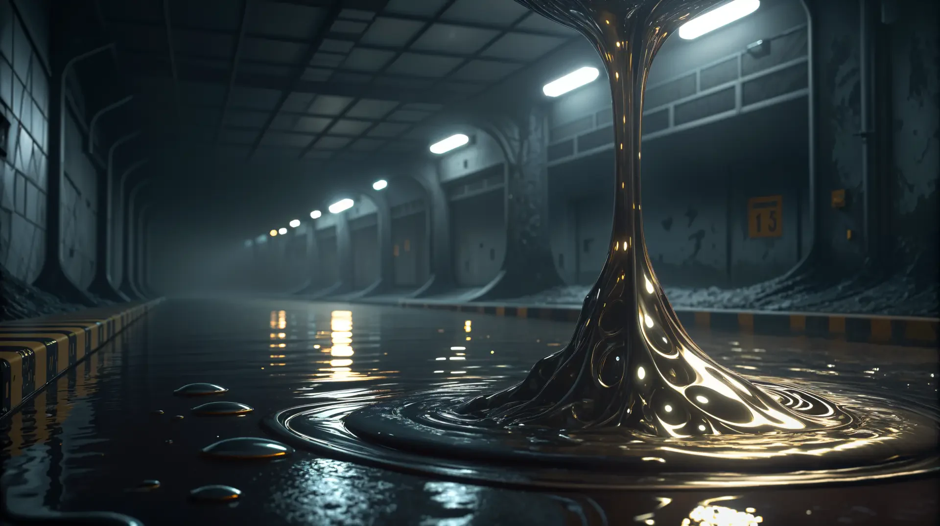 Mesmerizing Liquid Reflection - 4K Ultra HD Wallpaper by QuantumCurator
