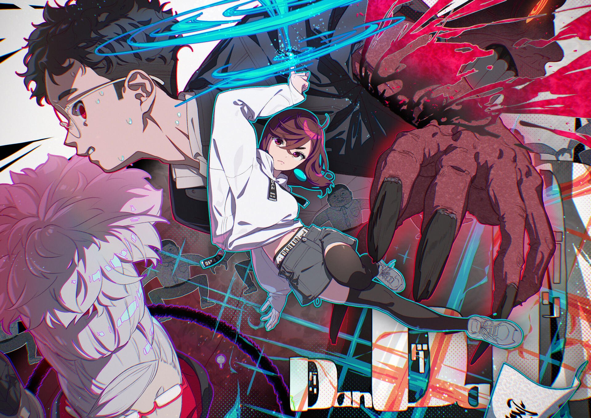 Dandadan: Momo & Ken 4K Ultra HD Anime Action Wallpaper by 五七翔二