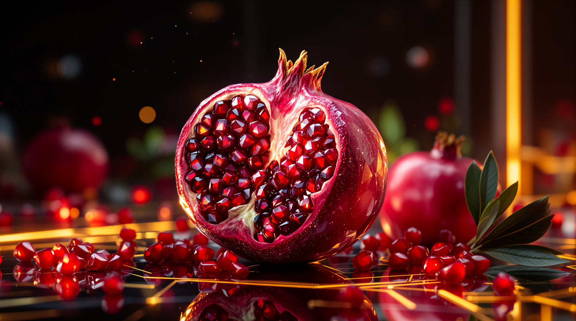 Stunning Pomegranate Beauty - 4K Ultra HD Wallpaper by QuantumCurator