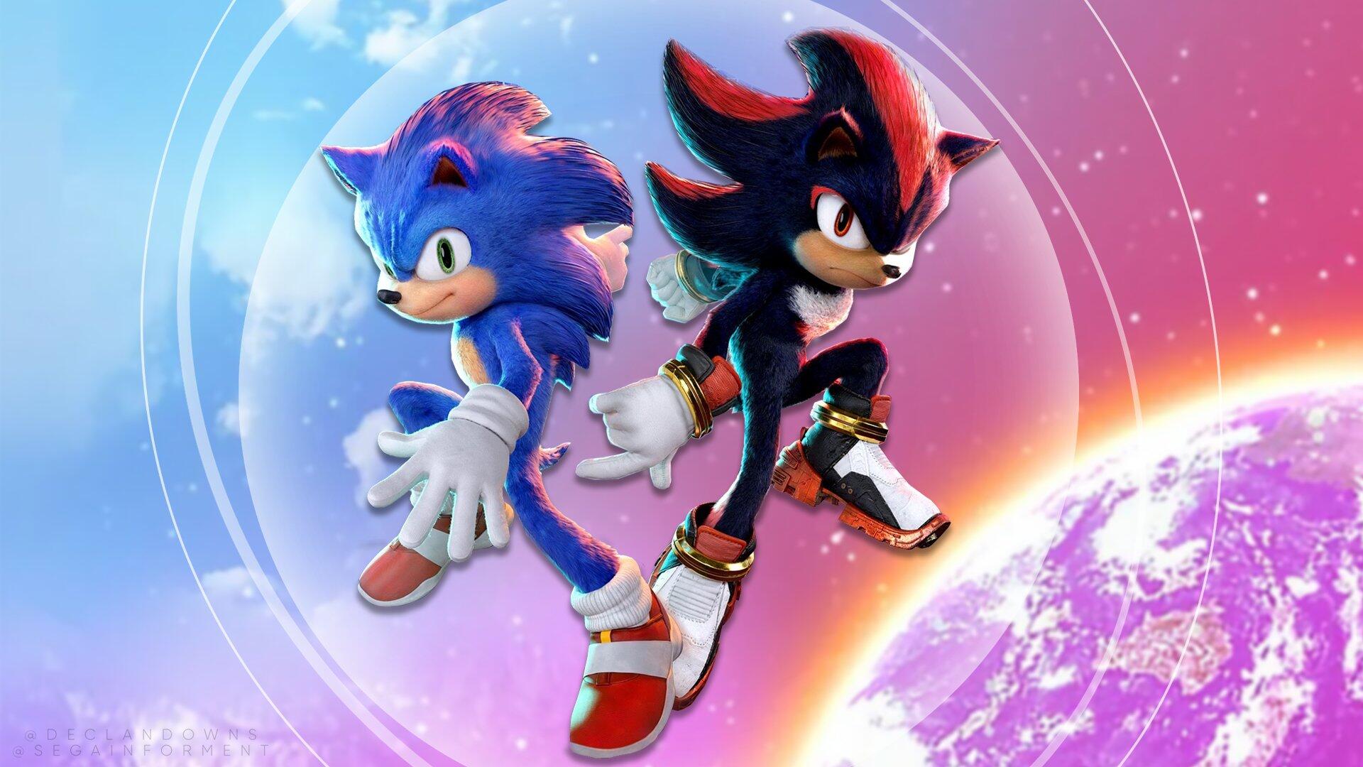 Sonic & Shadow HD Wallpaper – Iconic Speedsters from Sonic the Hedgehog 3