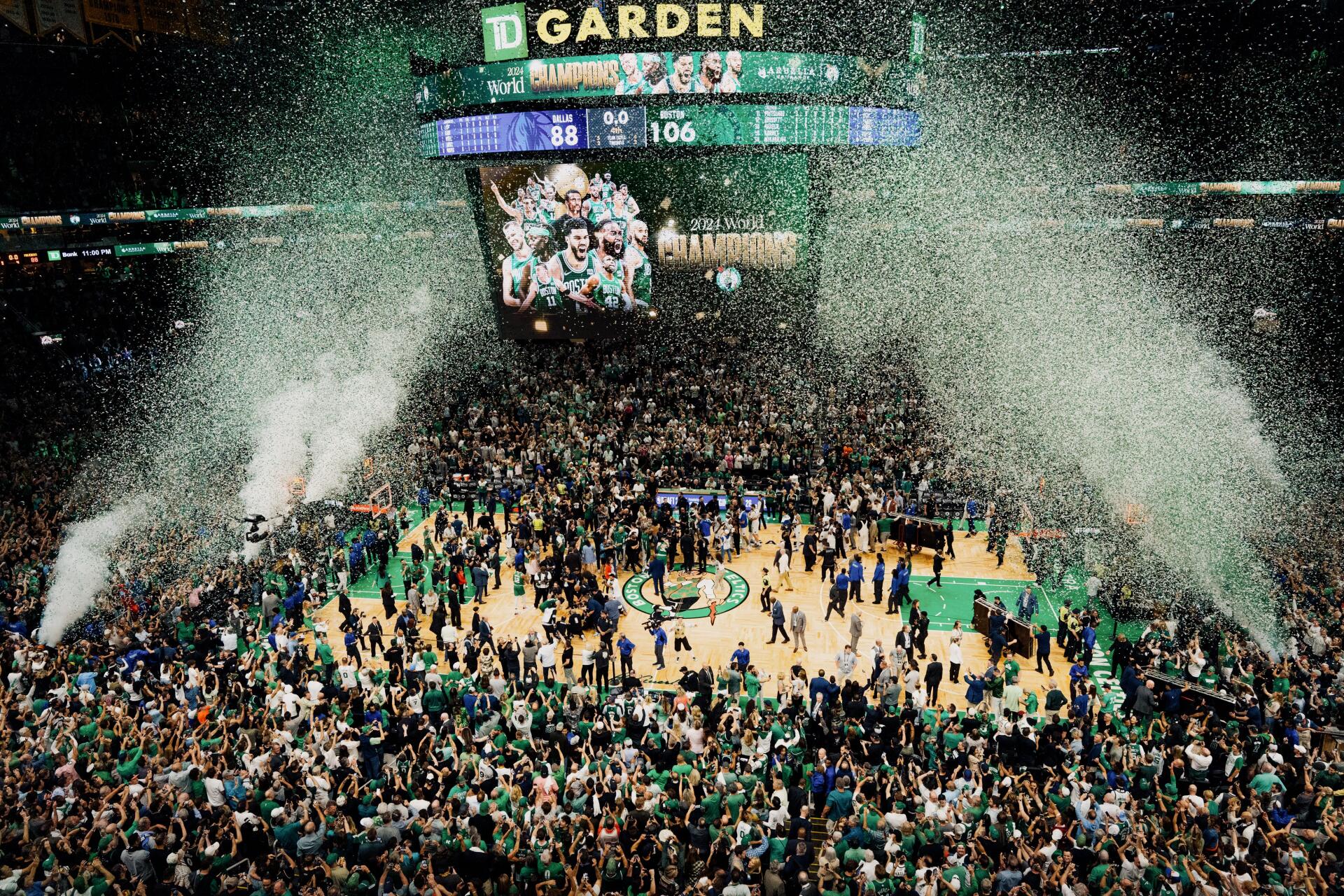 Boston Celtics NBA Champions: Celebratory 4K Ultra HD Wallpaper