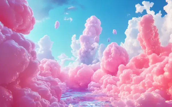 Cotton Candy Sky: A Stunning 4K Ultra HD Wallpaper by robokoboto